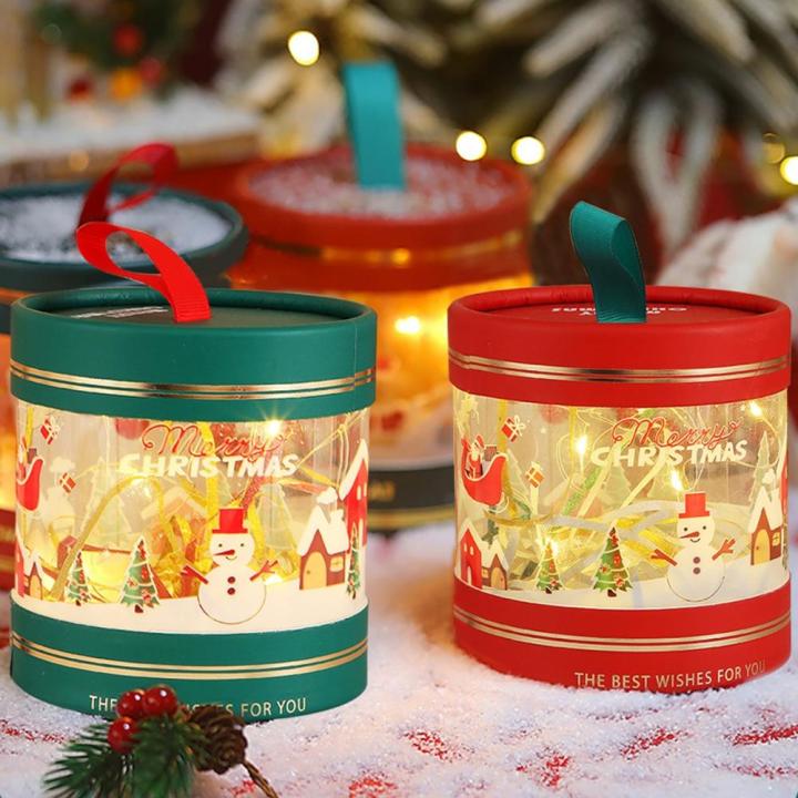 Red And Green Candy Box Reusable Transparent Christmas Eve Christmas ...