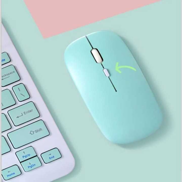 Rechargeable Wireless Bluetooth Mouse 2.4G USB Mice For Android Windows ...