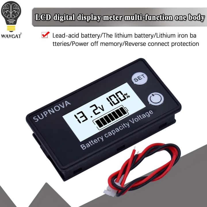 8-100V LCD Voltmeter Battery Car Power Detection Digital Display ...