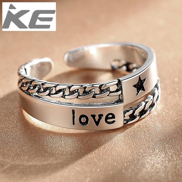 925 sterling silver ring fashion woman jewelry retro simple Thai silver ...