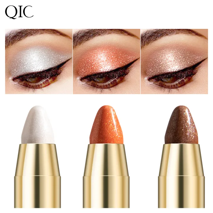 Double End Glitter Eye shadow Stick Pencil Eyeshadow Makeup Highlighter ...