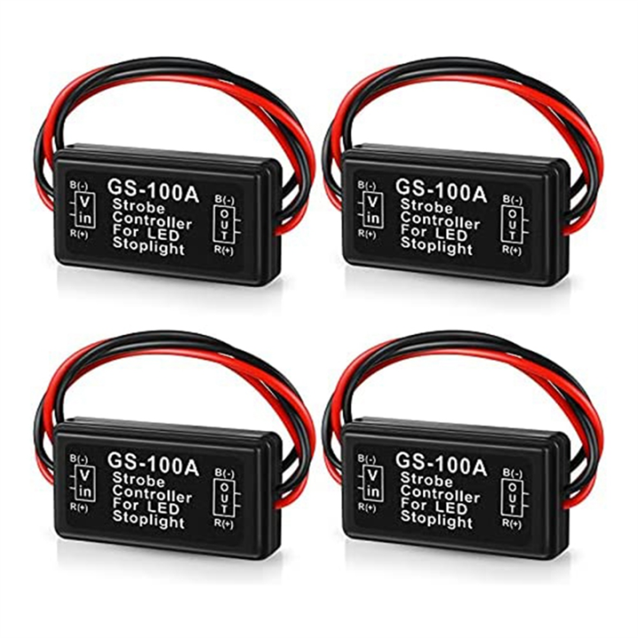 4PCS GS-100A Brake Light Flasher Module DC 12-24V 24W High Brake ... 4PCS GS-100A Brake Light Flasher Module DC 12-24V 24W High Brake ...