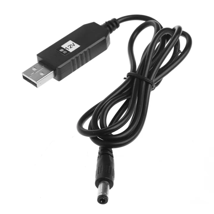 USB Router Cable to DC Power Cable 5V to 12V DC Power Converter Module ...