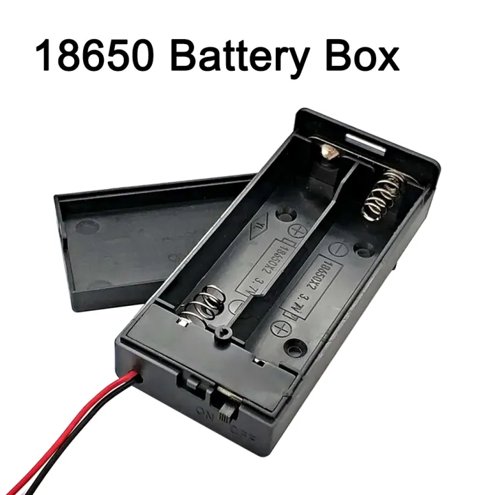 18650 Case 3.7v 18650 Box 2x18650 Holder 2 Slots Container With On/off ...