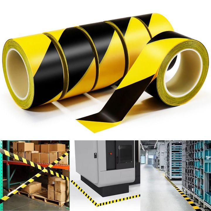 Safety Warning Hazard Adhesive PVC Warning Tape Waterproof Anti-slip ...