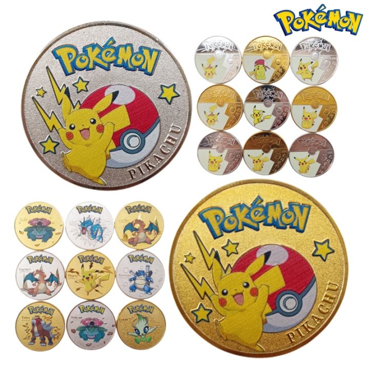 pokemon cards golden New Charming Pokemon Gold Plated Color 27 Patterns ...