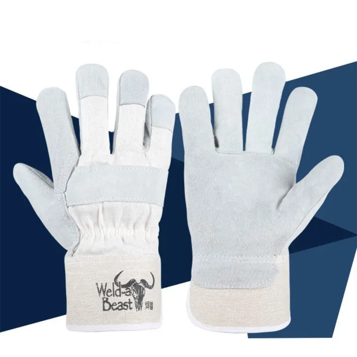 Pair Creative Abrasion Resistant Welding Gloves Thickened Labor ...
