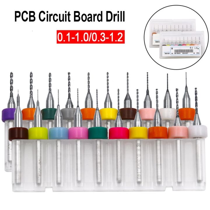 10pcs 0.1-1.2mm Drill Bit Carbide Drill Bit For Printed Circuit Board ...