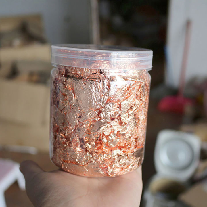 10g Edible Rose Gold Flake for Baking Decoration Rose Gold Foil Cake ...
