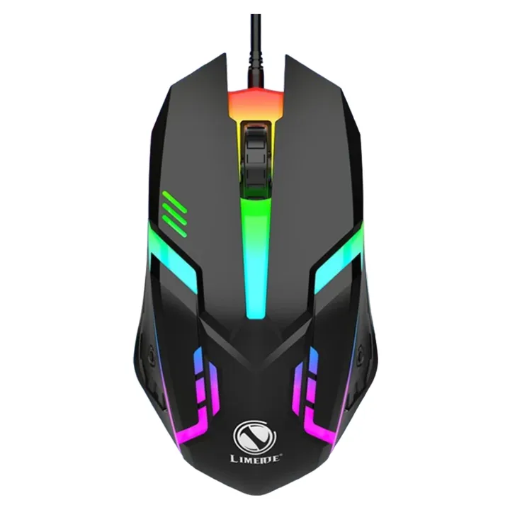 LIMEIDE S1 RGB 7 Color LED 1200DPI Gaming Mouse - 3 Keys Mouse Colorful ...
