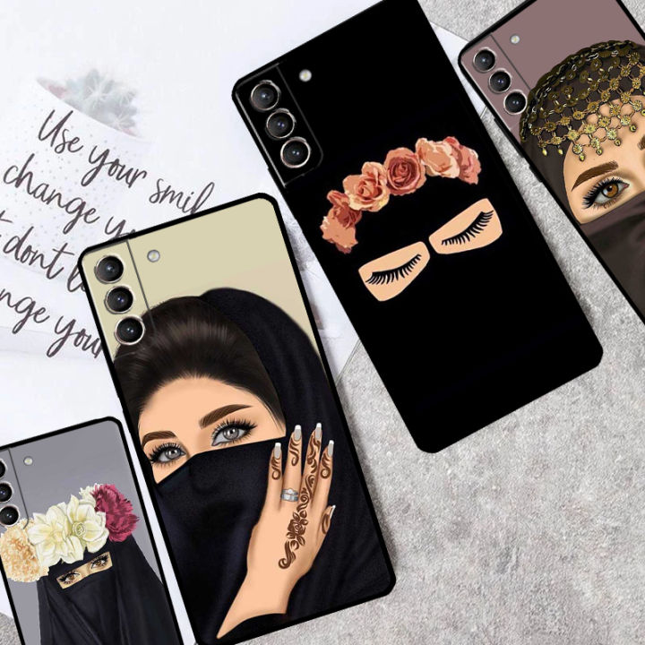 Islamic Arabic Hijab Girl Cover For Samsung Galaxy S24 Ultra S23 S22 ...