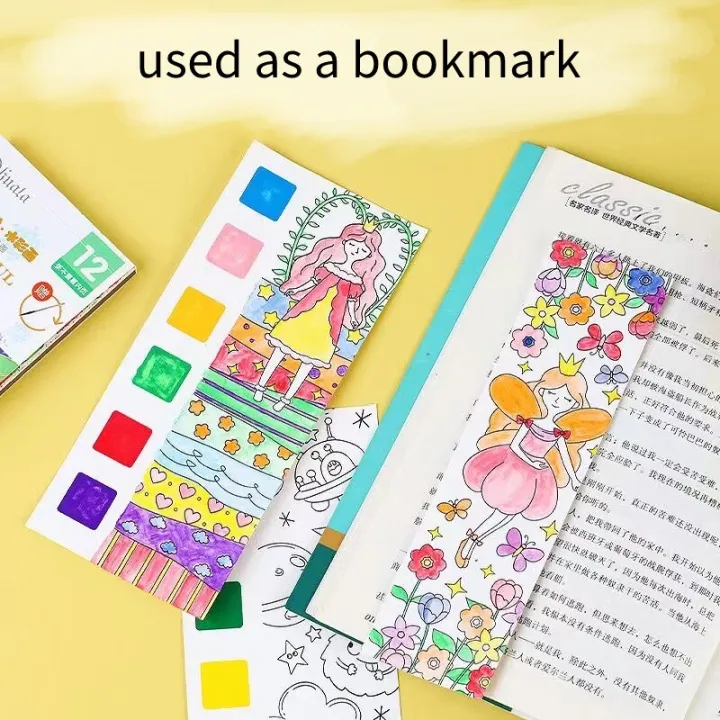 Painting Water Children Coloring Book Watercolor DIY Handmade Portable ...