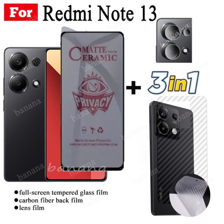 Redmi Note 13 Pro Privacy Tempered Glass - 3-in-1 Screen Protector ...