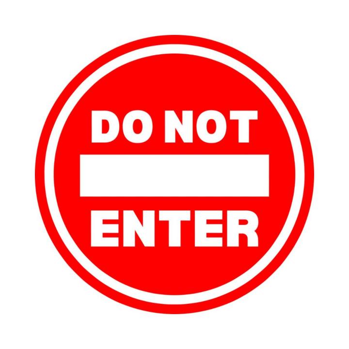 DO NOT ENTER STICKER - CIRCLE - 6INCH X 6 INCH | Daraz.lk