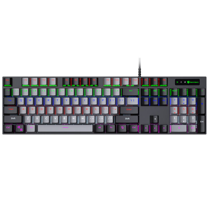 104 key wired mechanical keyboard LED blue light USB suitable for ...