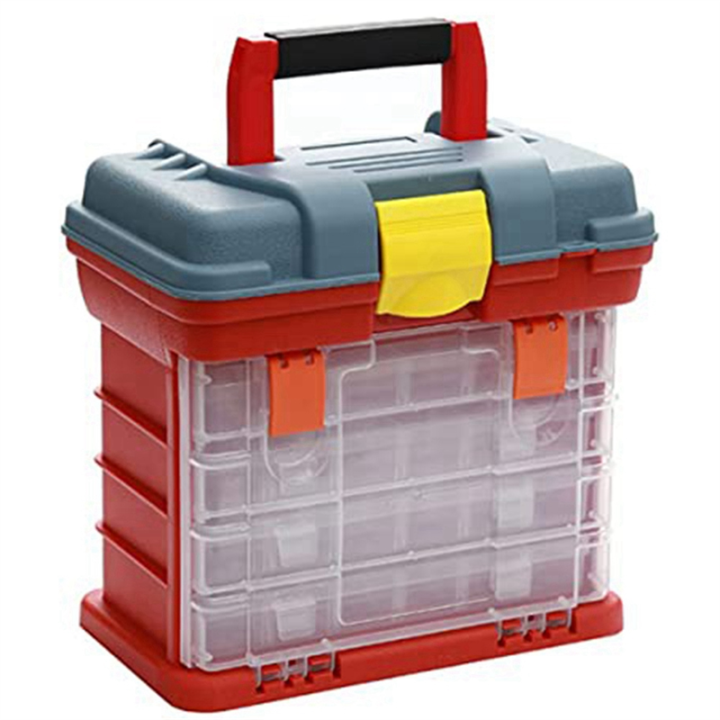 Detachable Toolbox with 4 Layers and 72 Compartments Can Place Screws ...