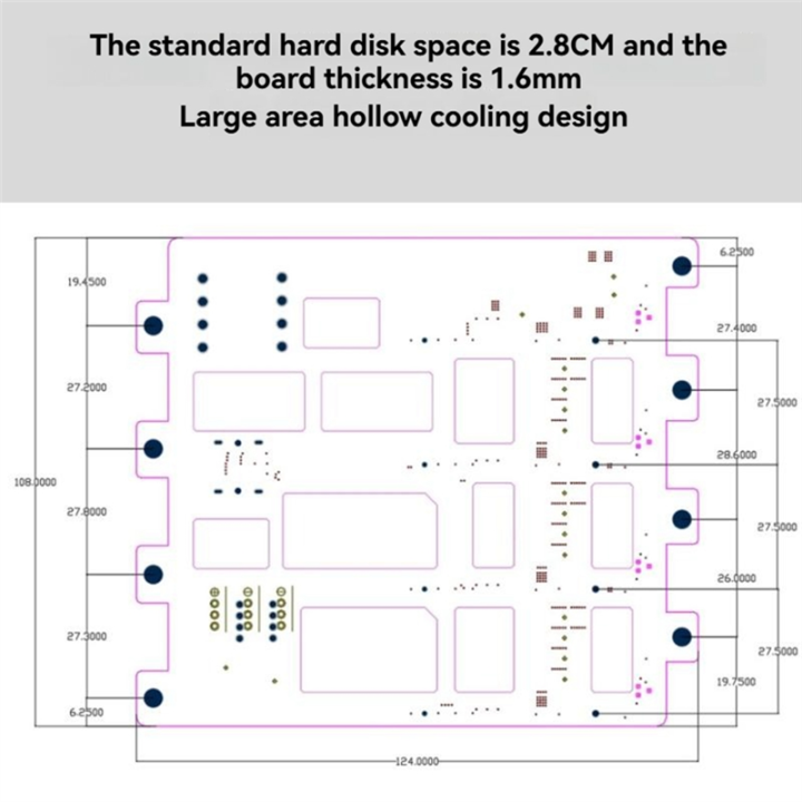 Hard Disk Backplane SFF8643 to 4-Bay Hard Drive Backplane for Nas ...