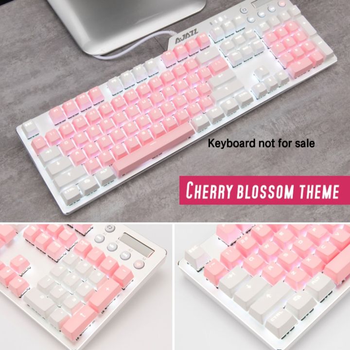 Cherry Vlossom Theme Printed 104 Keycaps Keys Caps Set Keyboard for ...