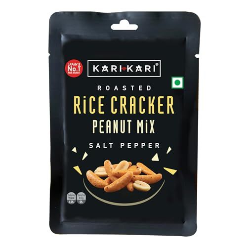 Kari Kari Salt Pepper Rice Cracker & Peanut Mix | Crunchy Japanese ...