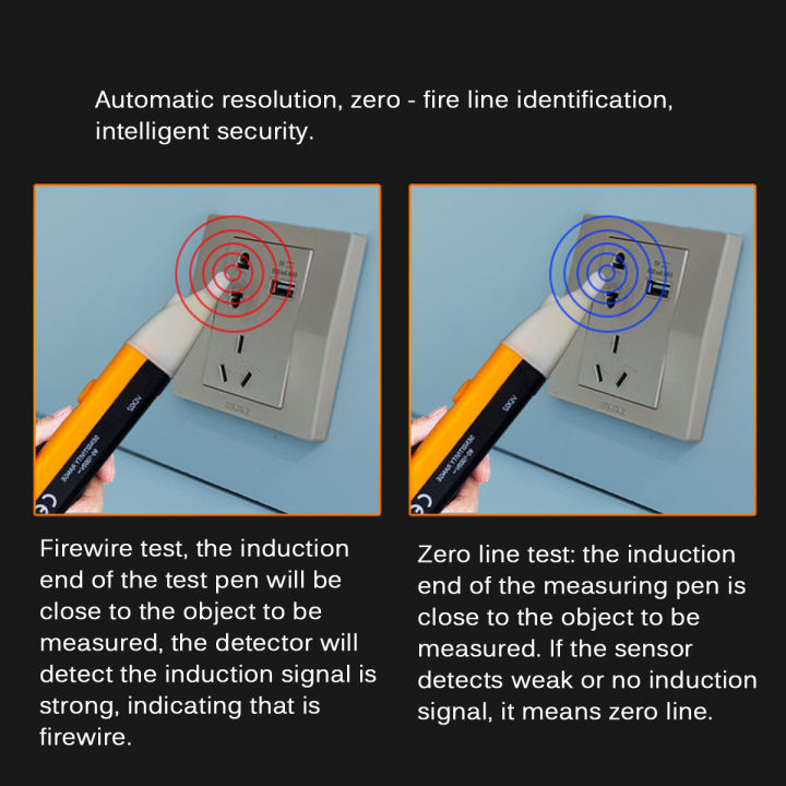 Household Electric Test Pen Circuit Detection 90-1000V Non-contact ...