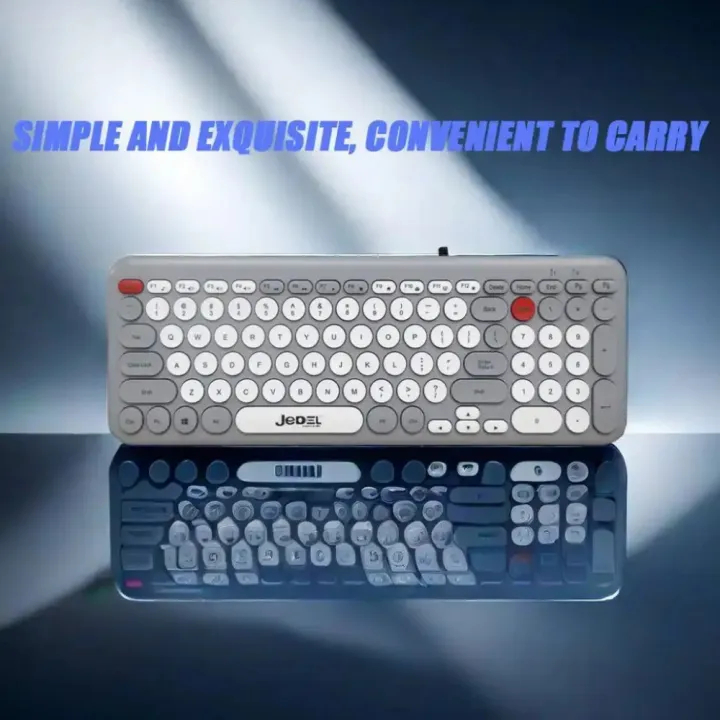 JEDEL K35 Wired Keyboard – Round Keycaps – 99 Keys – USB – Membrane ...