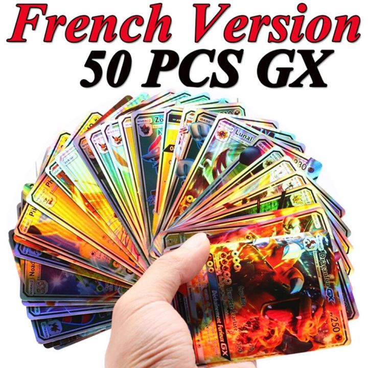 French Pokemon Cards Metal Gold Franai Vmax GX Energy Card Charizard ...