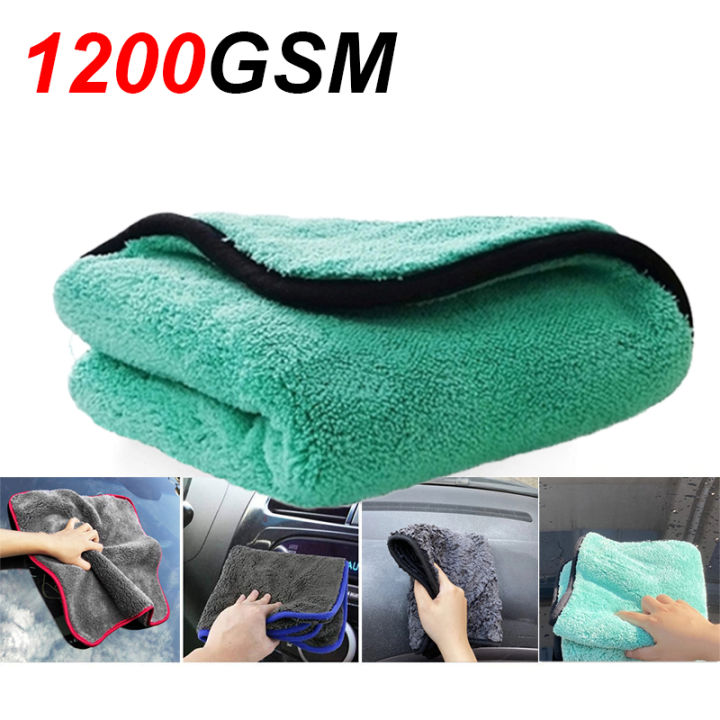 NEW 1200GSM Car Wash Microfiber Towel Car Detailing Micro Fiber Rag Car ...