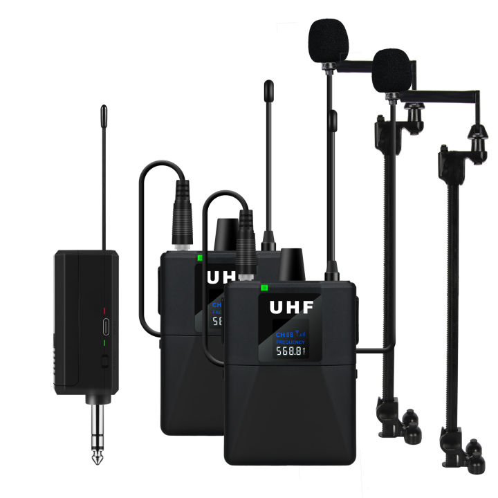 2.4G Double Microphone for Cello Wireless Violin Microphone Lapel ...