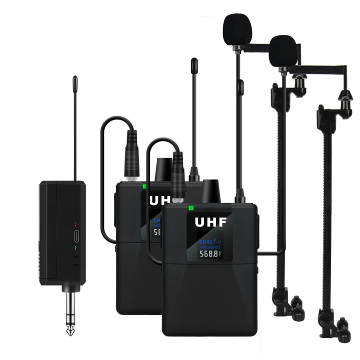 2.4G Double Microphone for Cello Wireless Violin Microphone Lapel ...