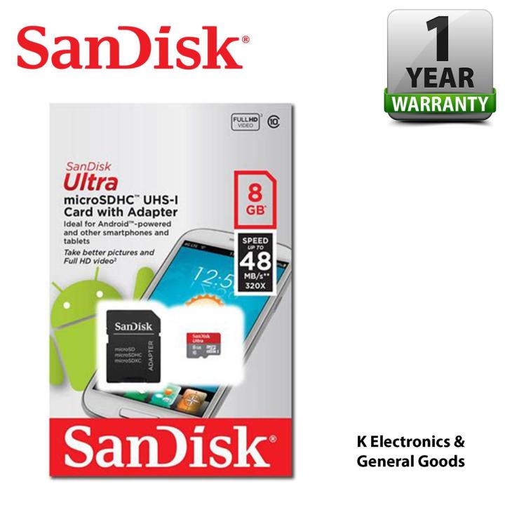 Sandisk Class-10 Ultra microSD UHS-I 8GB Memory Card TF Card | Daraz.lk