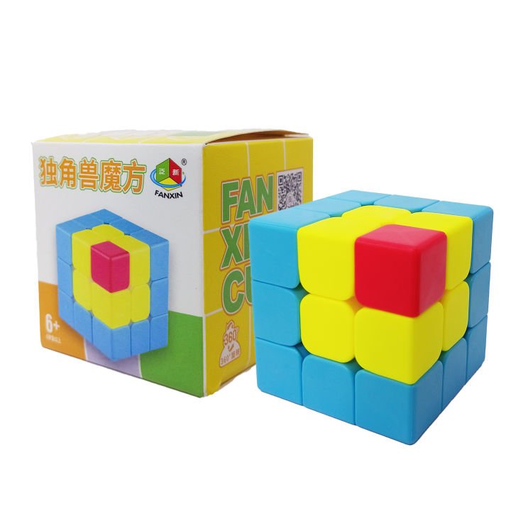 Fanxin 3x3x3 Unicorn Stickerless Rubik's Cube Professional 3x3 Speed ...