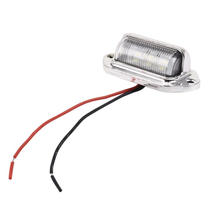 2X 12-24V 6 LED Number License Plate Light Boat Deck Walkway Step Lamp ...