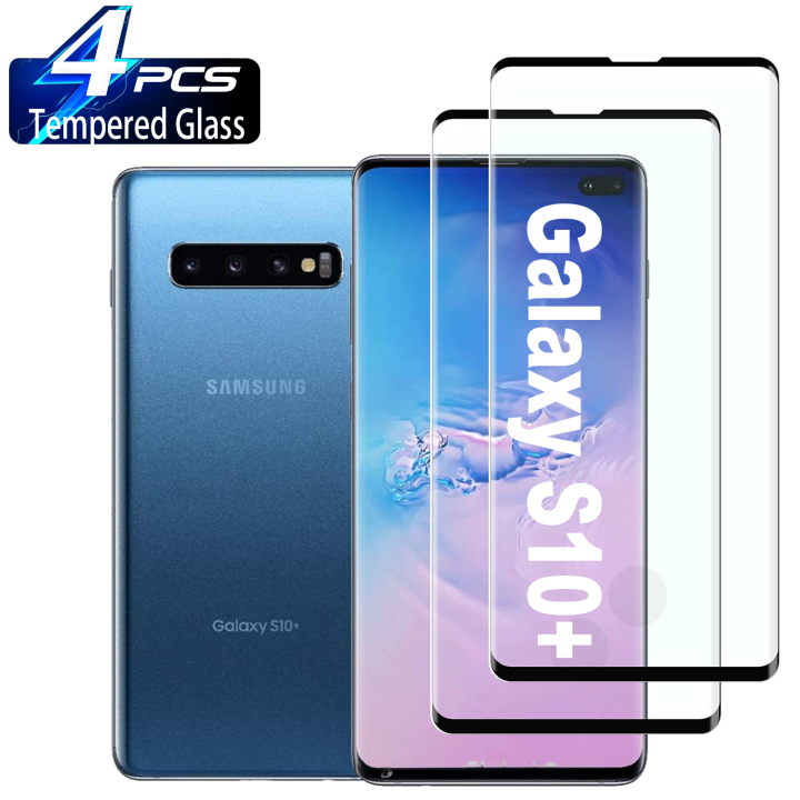 4Pcs Tempered Glass For Samsung Galaxy S10 Plus S20 S21 S22 S23 Ultra ...