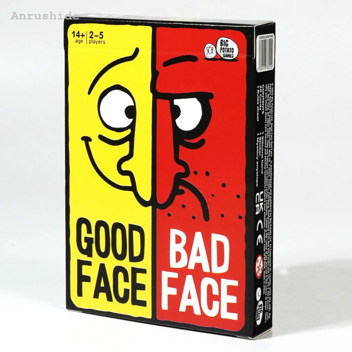 Anrushide Good Face Bad Face Card Game Hilarious Luxury Party Travel ...