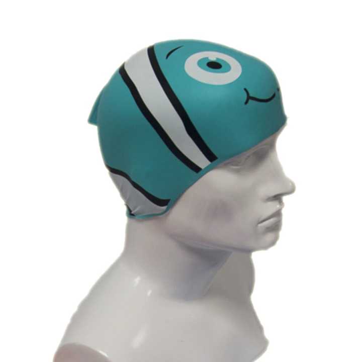 Kids Swim Cap Fish Design For Boys Girls | Daraz.lk