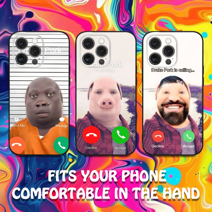 John Pork is Calling Answer Call Phone Case For iPhone 16,15,14,13,12 ...