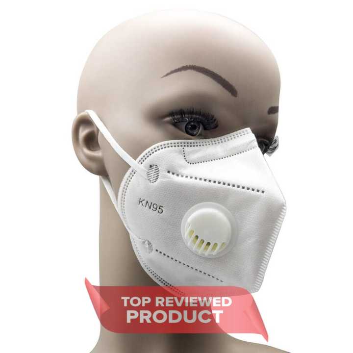 5 Pack Imported Grey KN95 Mask with Filter / Breathing Valve with ...