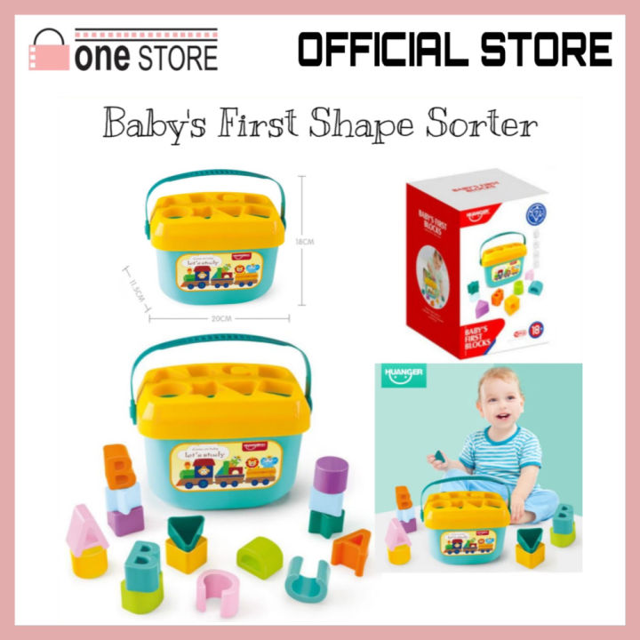 Huanger Baby’s First Shape Sorter with 16 Colourful Blocks (Creative ...