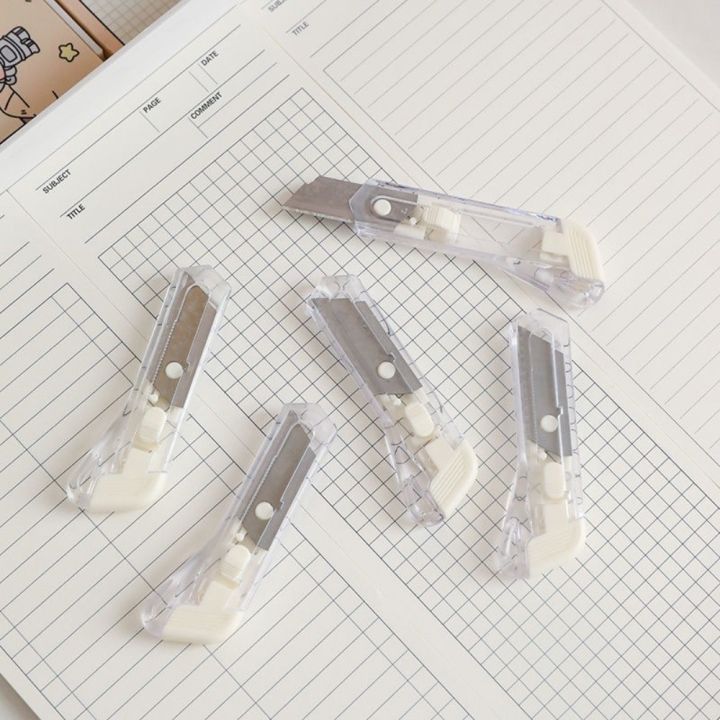 Translucent Mini Box Cutter Retractable Non-Slip Blades Letter Opener ...