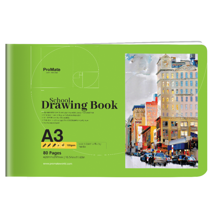 ProMate A3 Drawing Book 80Pgs | Daraz.lk