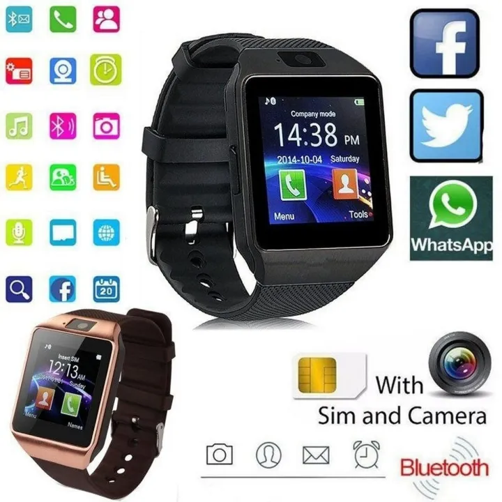DZ09 Smart Watch - Touch Screen Camera Phone Call Music SIM Waterproof ...
