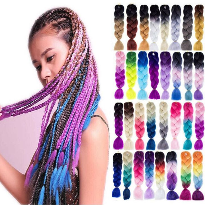 Big Kanekalon Jumbo Braids 24 Inches, Synthetic Heat-Resistant Fiber ...