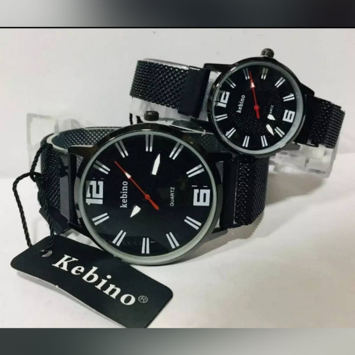 Kebino Magnet Black Couple Luxury Chain Watches | Daraz.lk