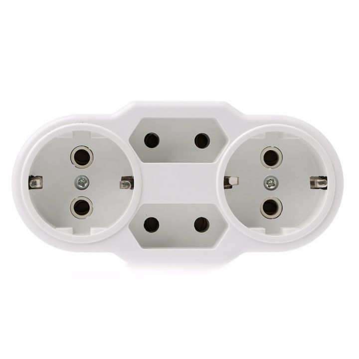 【LuxeGlow】EU Type Conversion Plug 1 TO 4 Way EU Standard Power Adapter ...