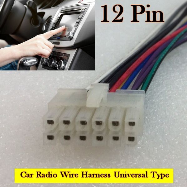 Car Radio Wire Harness Universal Type 12 Pin Cable Connector | Daraz.lk
