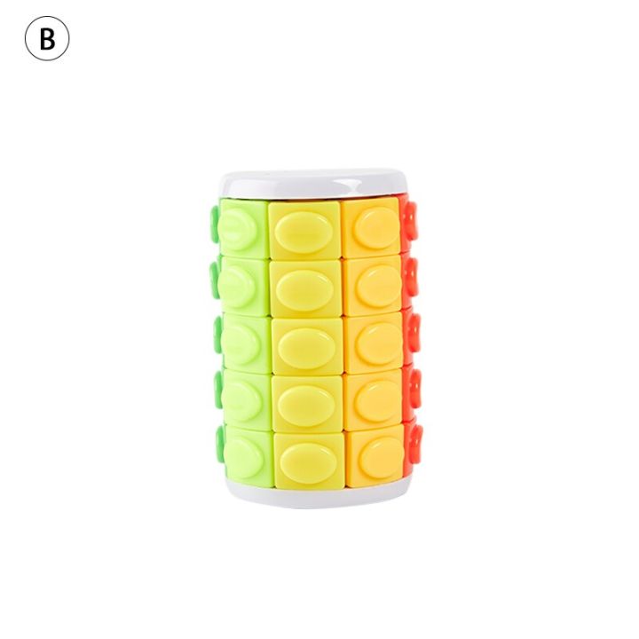 【Serendipity party】3D Rotate Cylinder Magic Cube Colorful Tower Stress ...