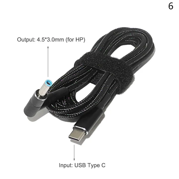 100W type C laptop power charging cable cord DC jack plug for HP Asus ...