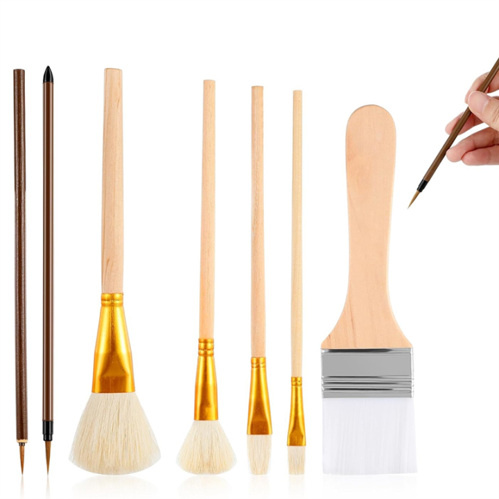 7 Pieces Ceramic Glaze Tools, Pottery Supplies Different Shapes of ...