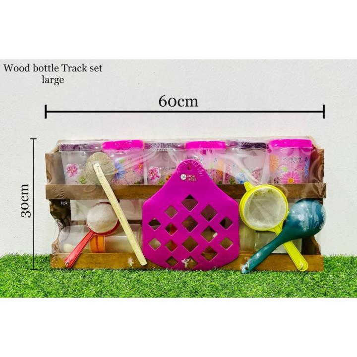 Wood Bottle Track Set Large | Daraz.lk
