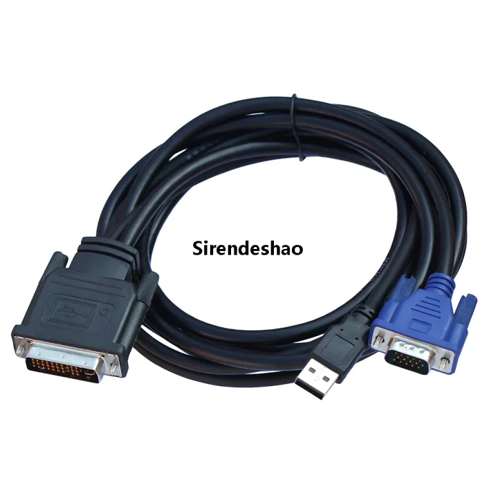 Sirendeshao M1-DA (30+5) Pin DVI Male to 15Pin VGA with USB Adapter ...